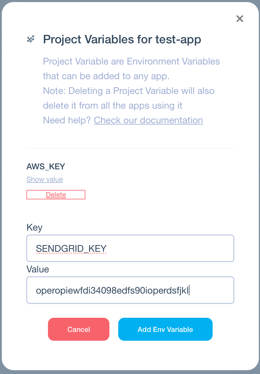 Working with Project-level Variables – Qoddi Dev Center